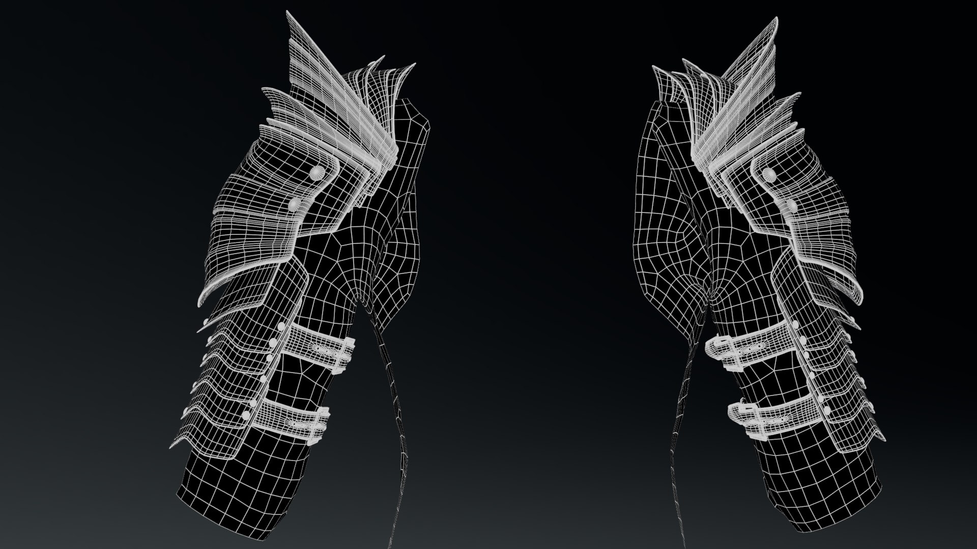 Female Shoulder Armor Set MidPoly Model - TurboSquid 2034177