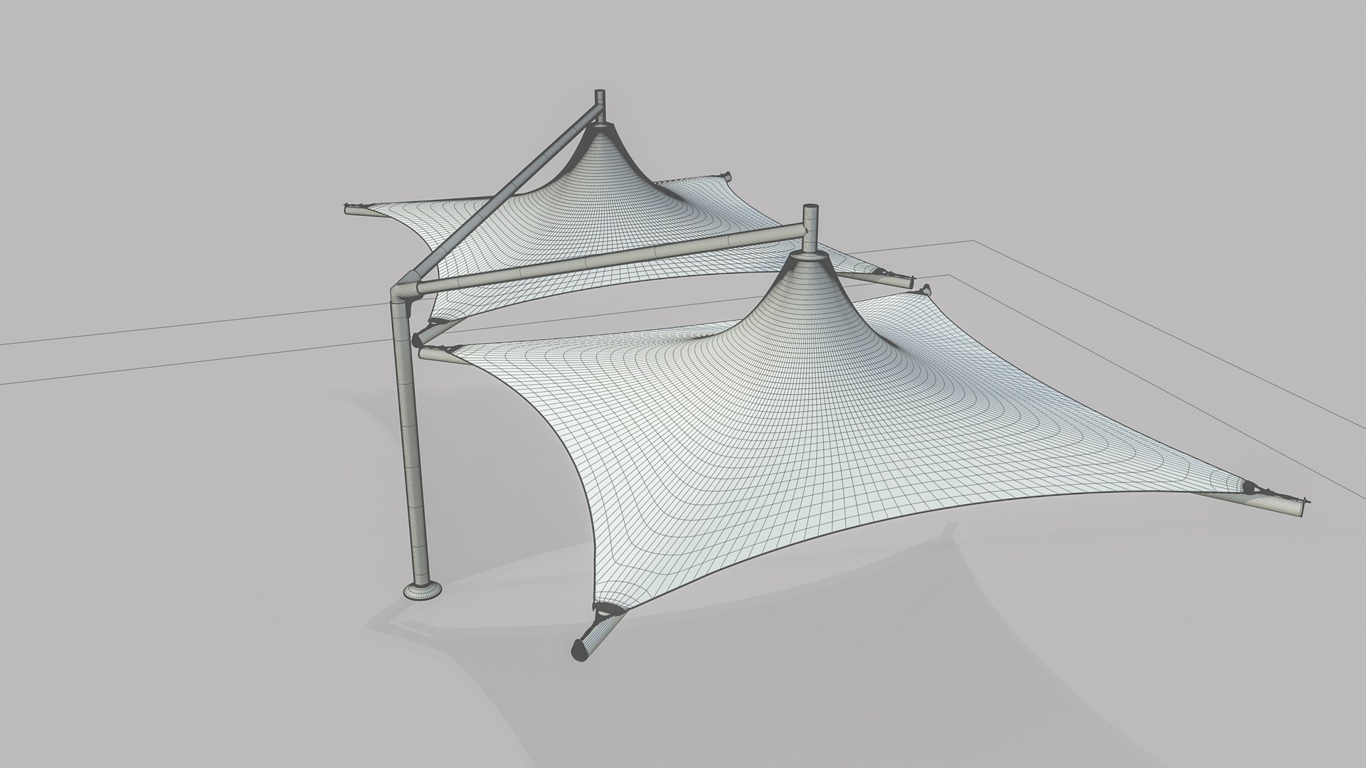 Tensile Structure New Realistic Design Model - TurboSquid 2374441