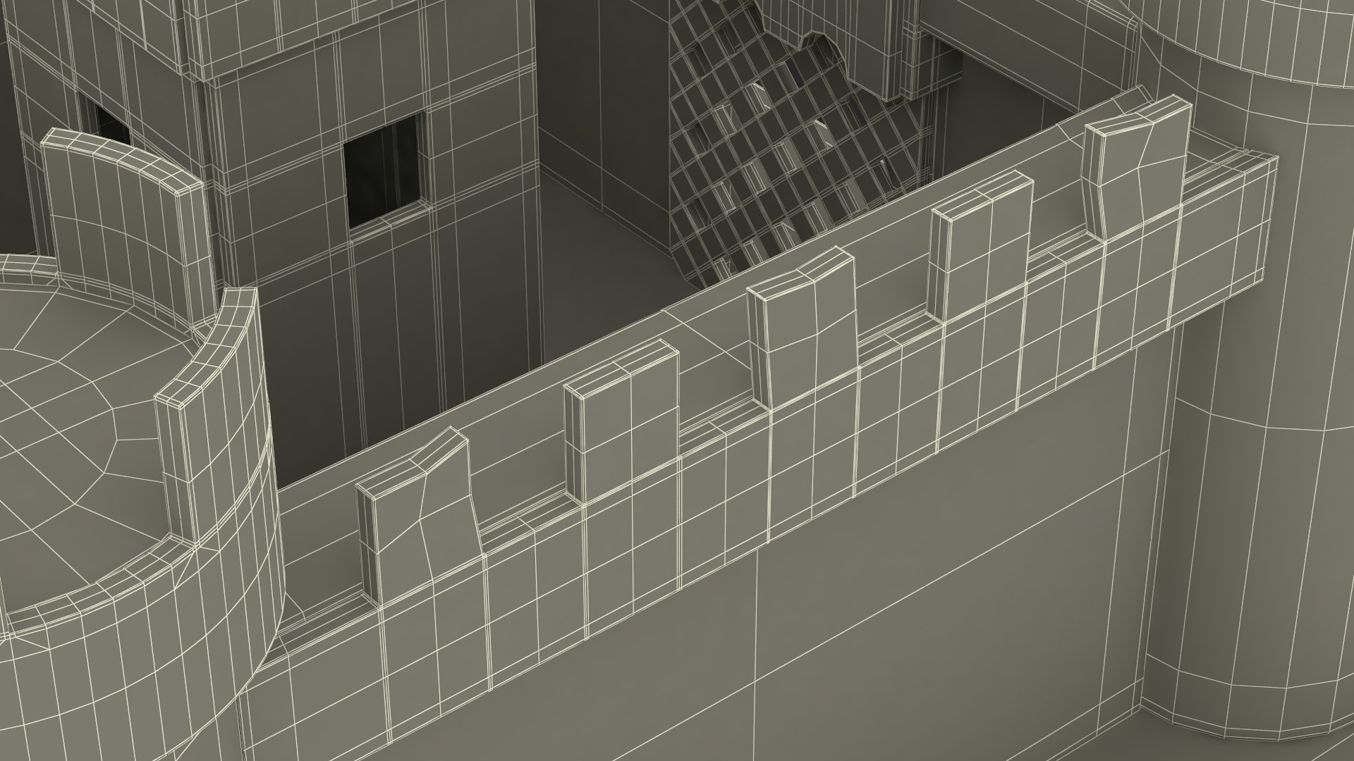 3D Model DIY Cardboard Castle White - TurboSquid 2210625