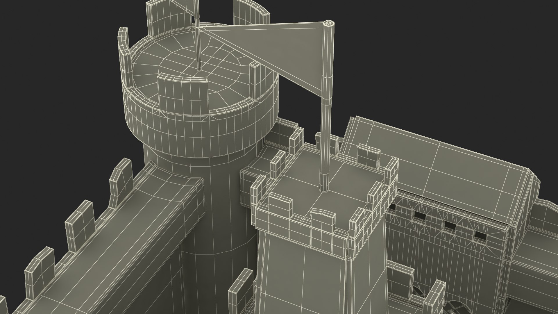 3D Model DIY Cardboard Castle White - TurboSquid 2210625