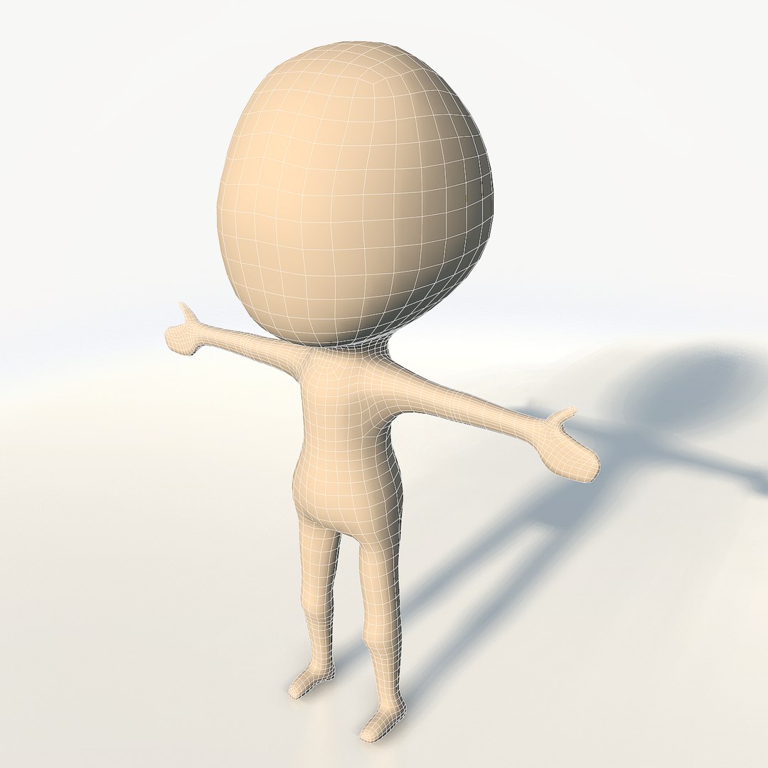 Cartoon Chibi Base Mesh 3d 3ds