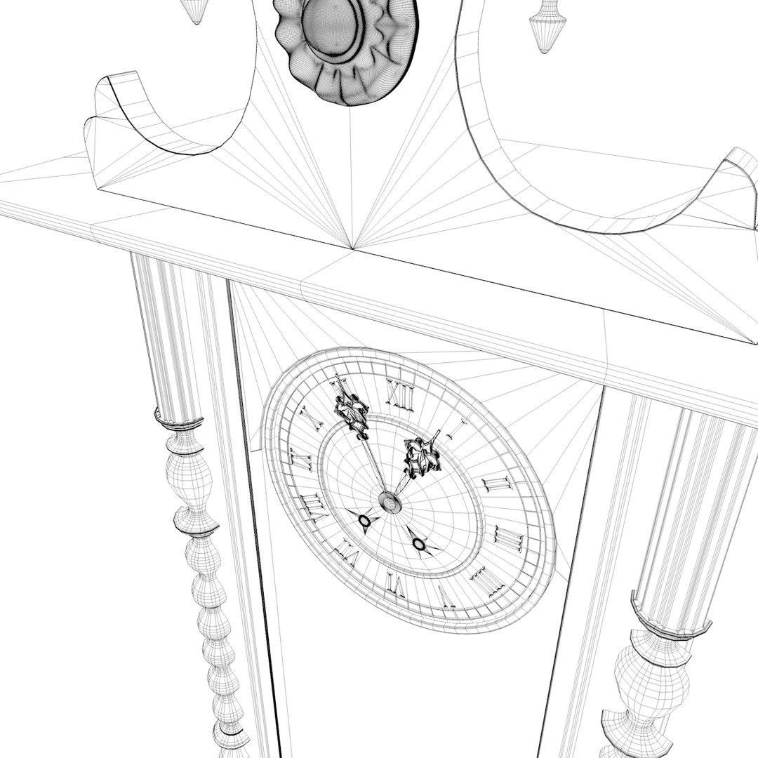 Pendulum clock 3D model - TurboSquid 1489452