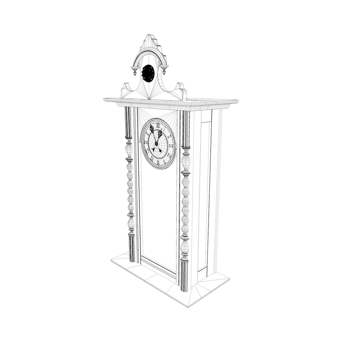 Pendulum clock 3D model - TurboSquid 1489452