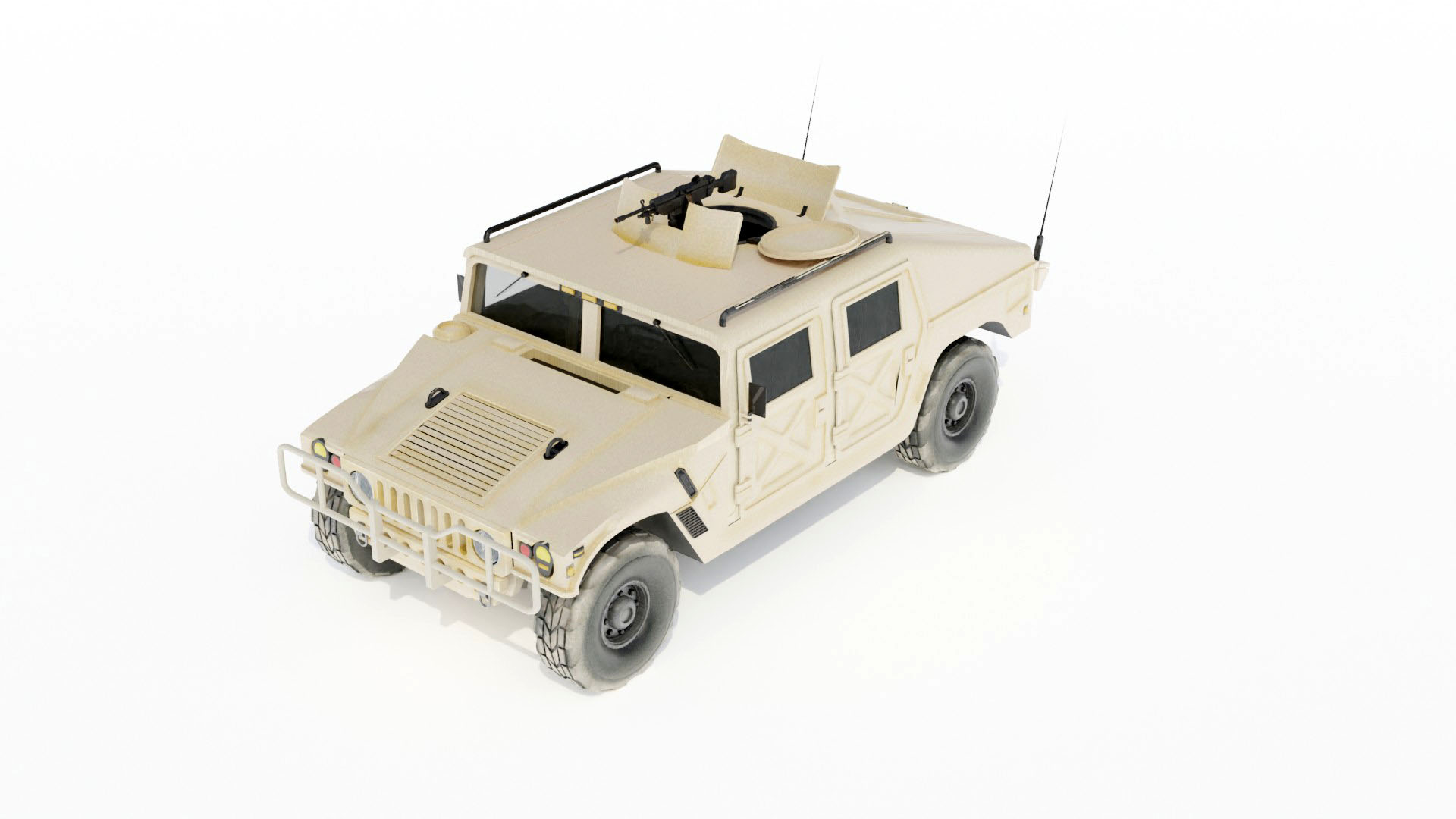 Hmmwv Hummer Military Desert Storm 3d 3ds