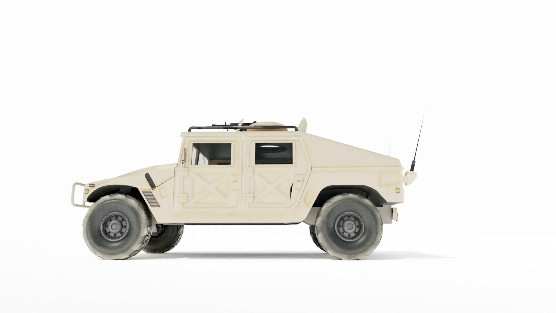 Hmmwv Hummer Military Desert Storm 3d 3ds
