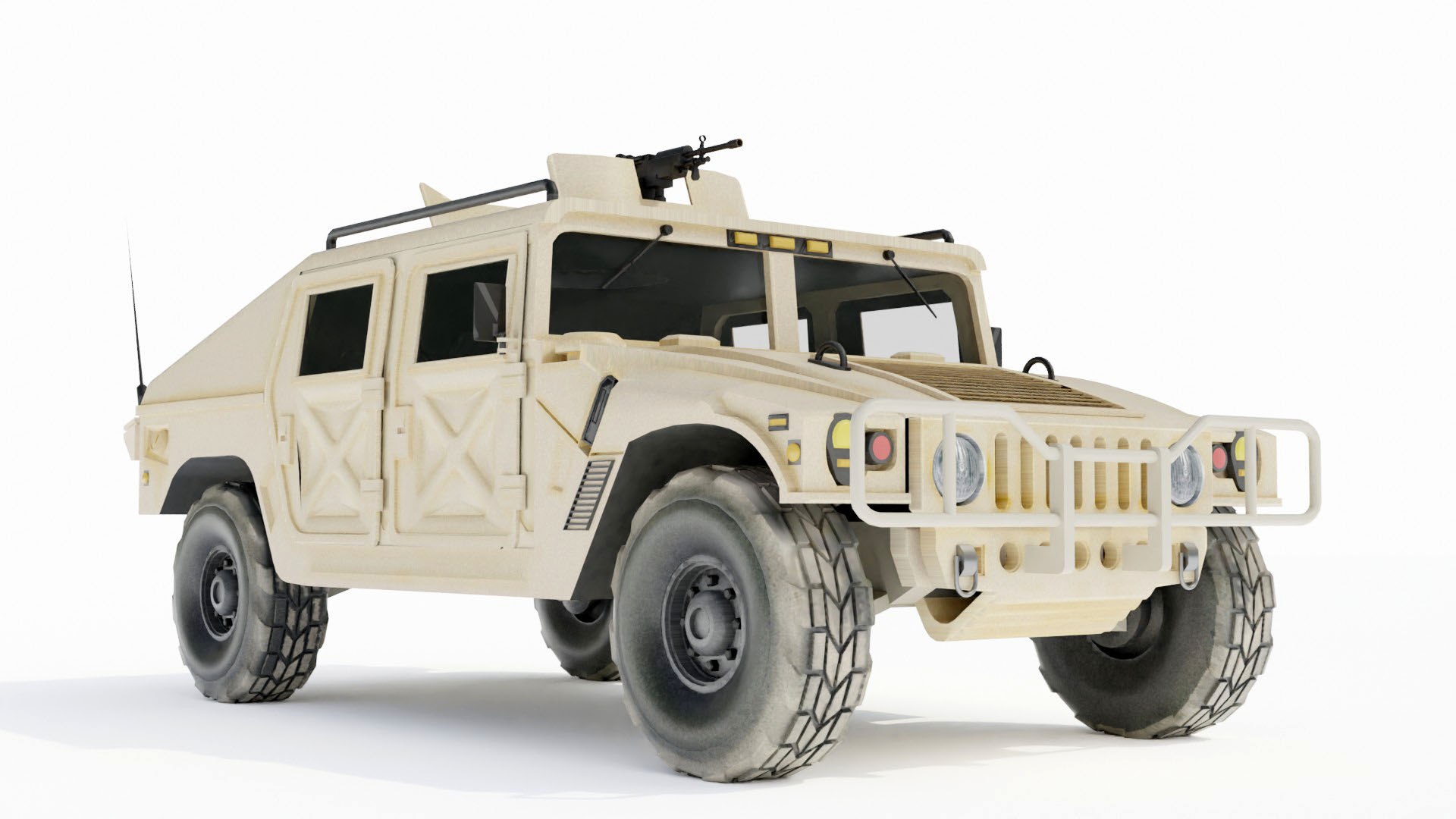 Hmmwv Hummer Military Desert Storm 3d 3ds