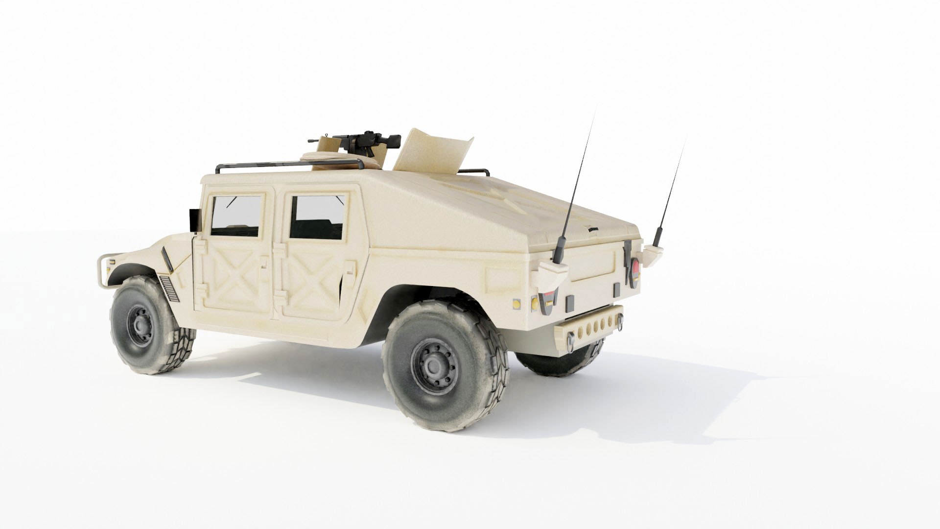 Hmmwv Hummer Military Desert Storm 3d 3ds