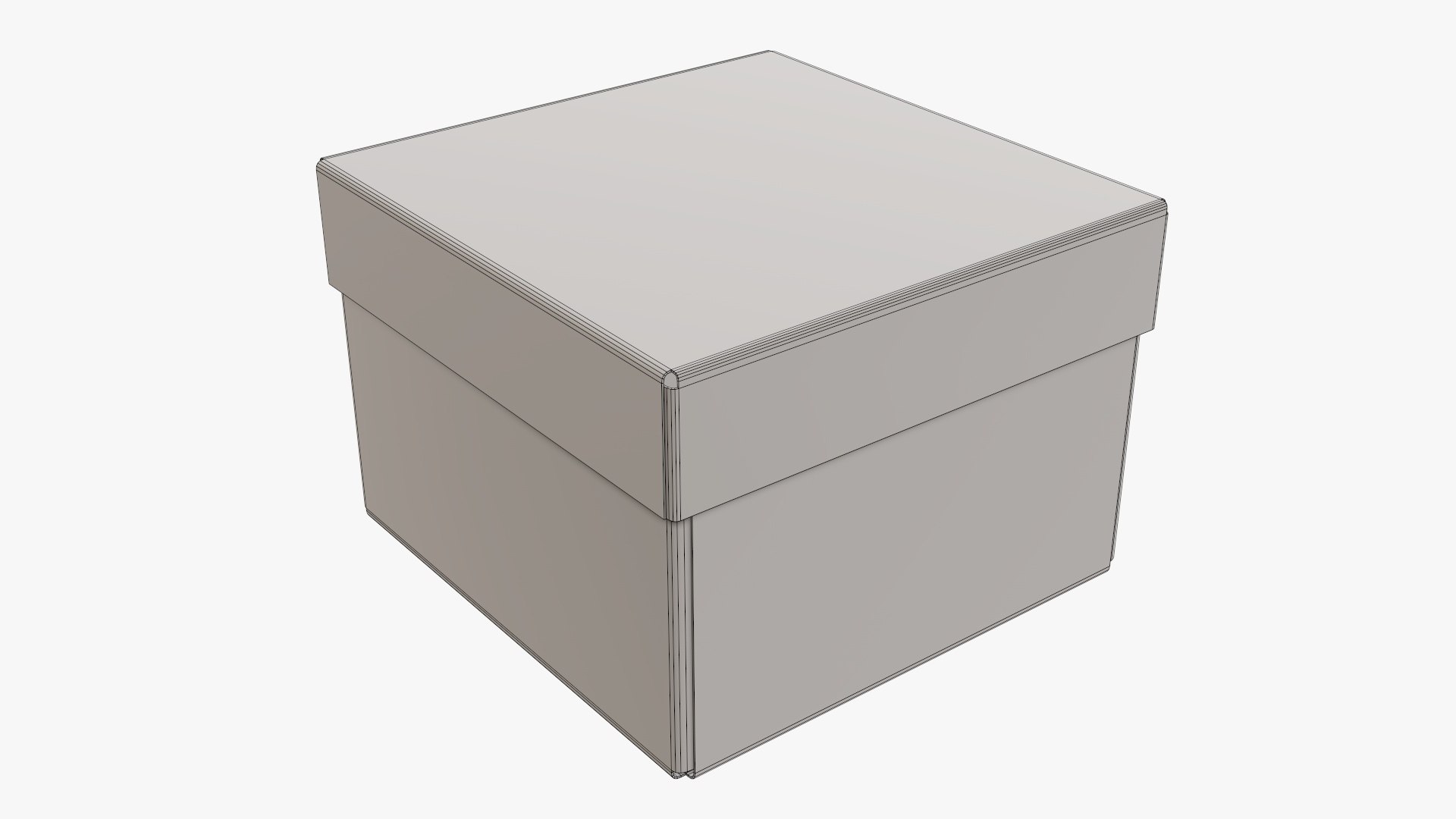 3D Cardboard Box Lid Model - TurboSquid 1585421