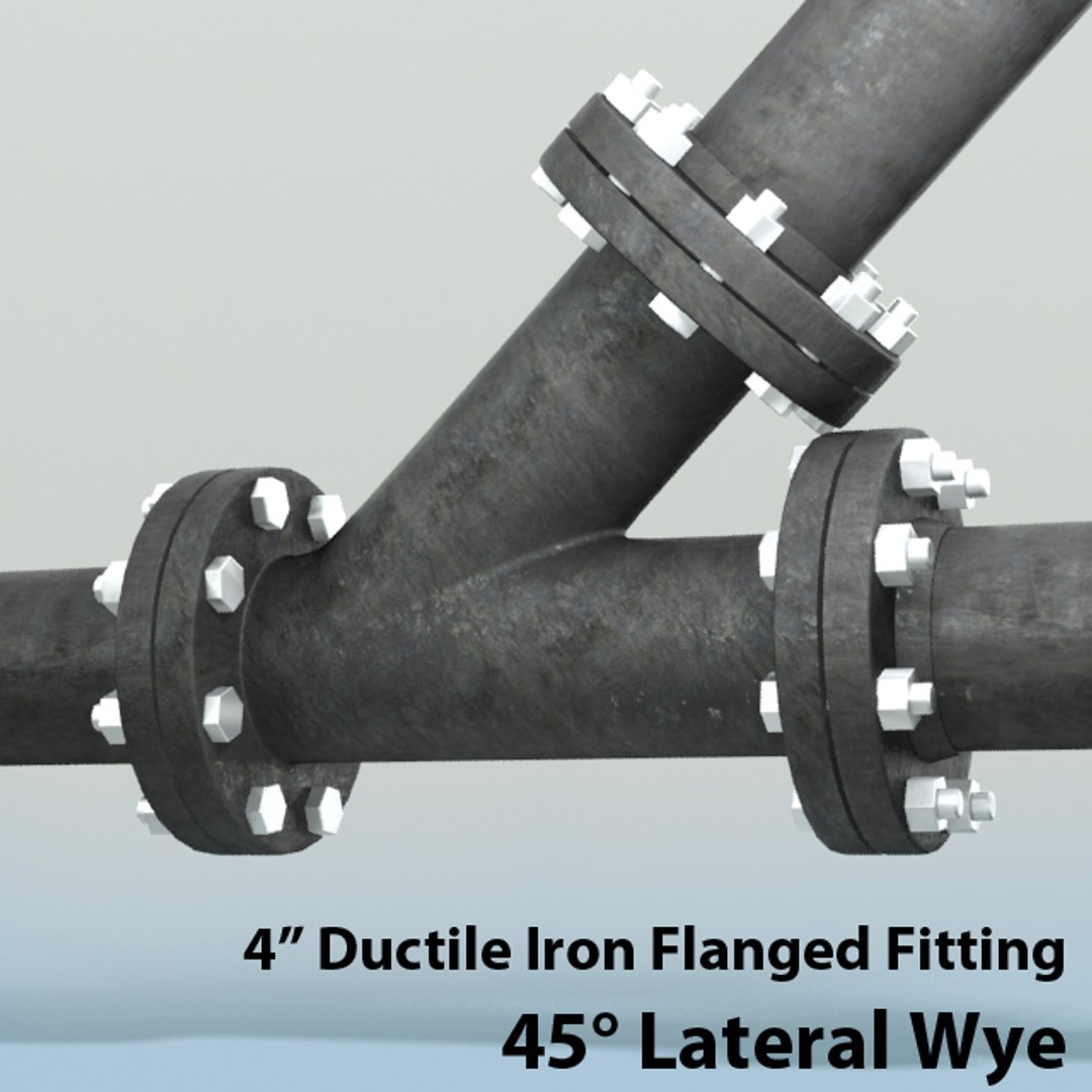 3d Obj 4in Lateral Wye Piping