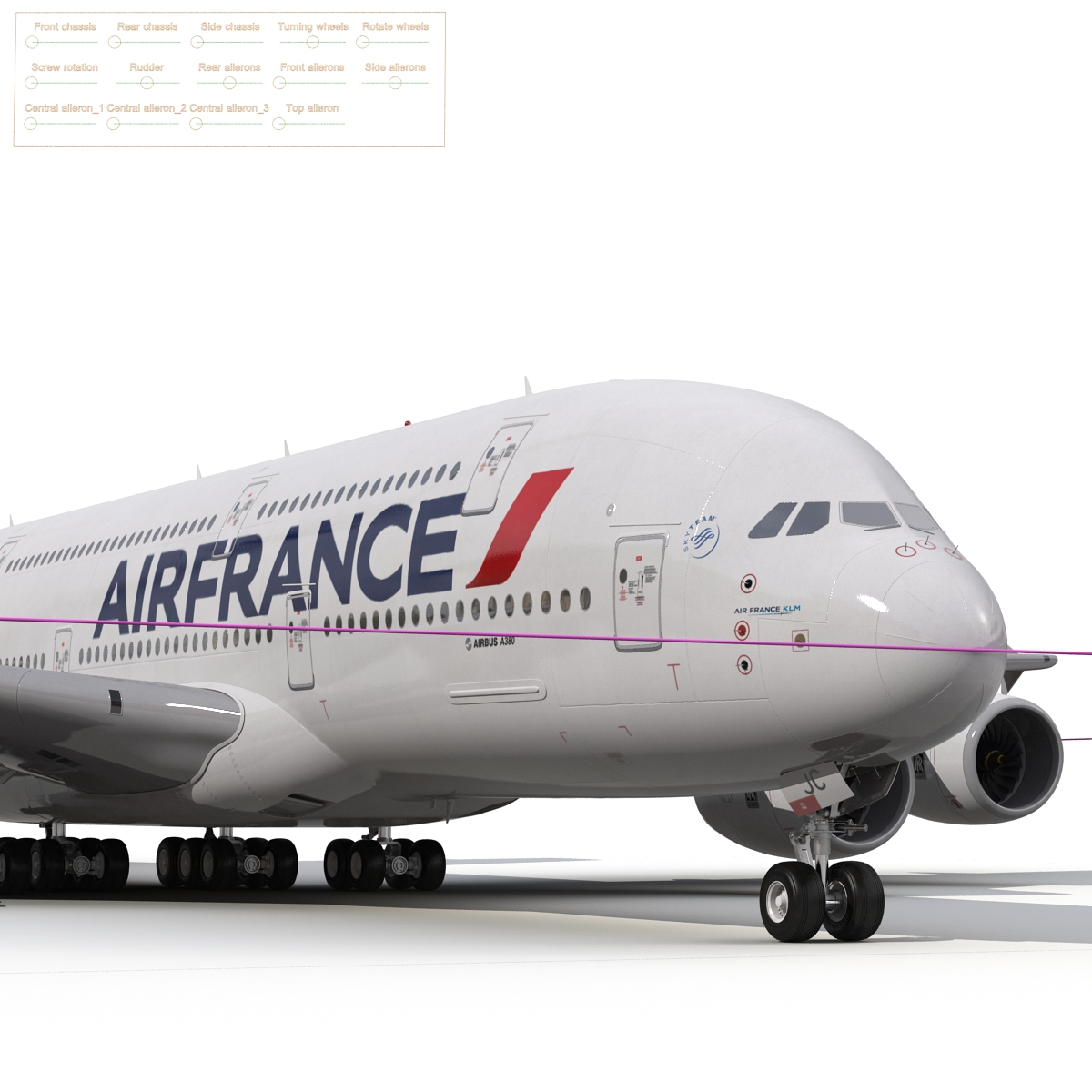 airbus a380-900 air france 3d model