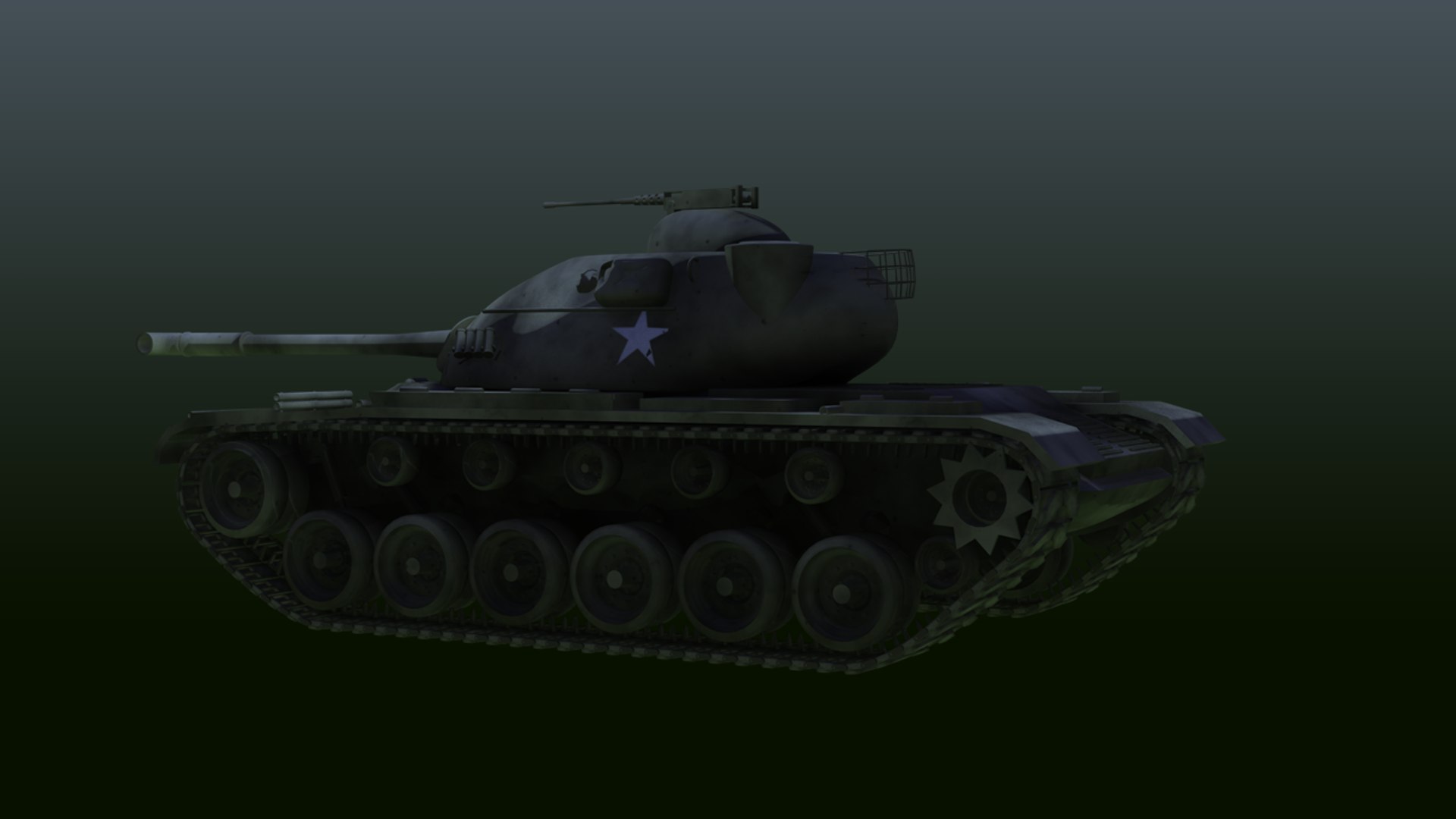 3d m48 tank model