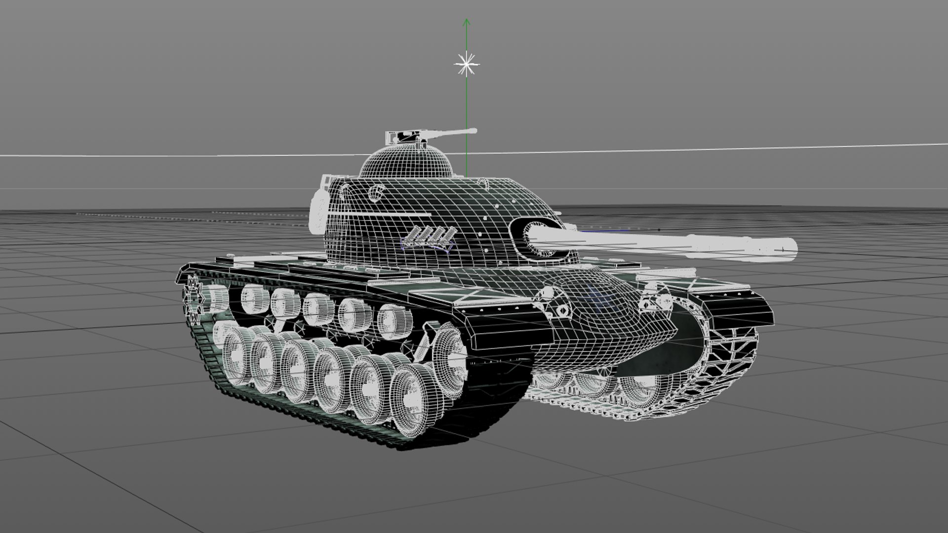 3d m48 tank model