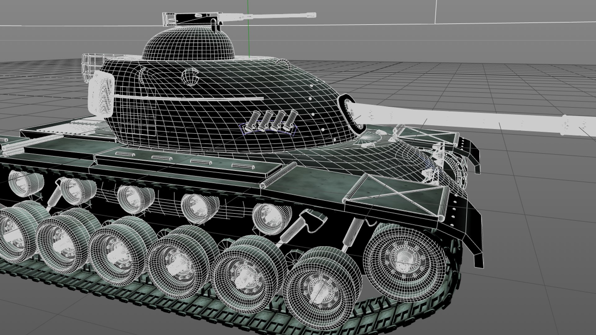3d m48 tank model