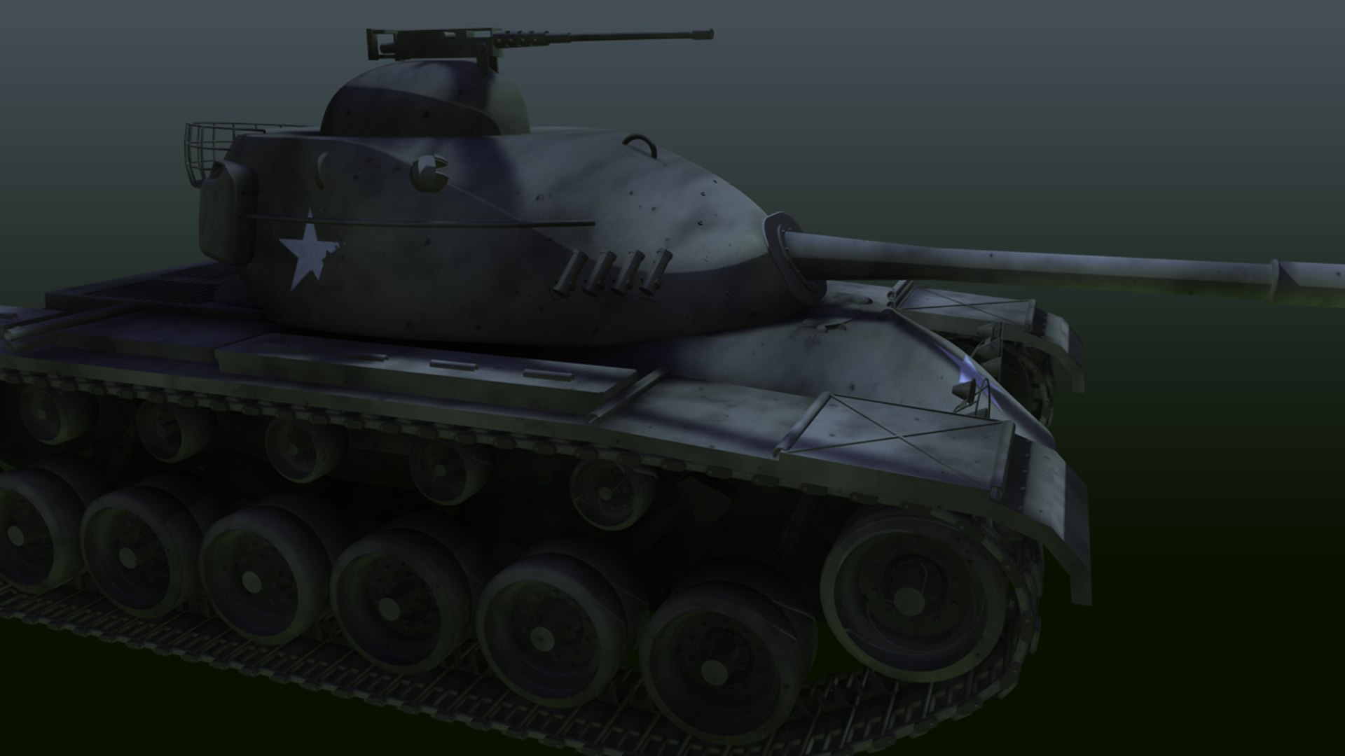 3d m48 tank model