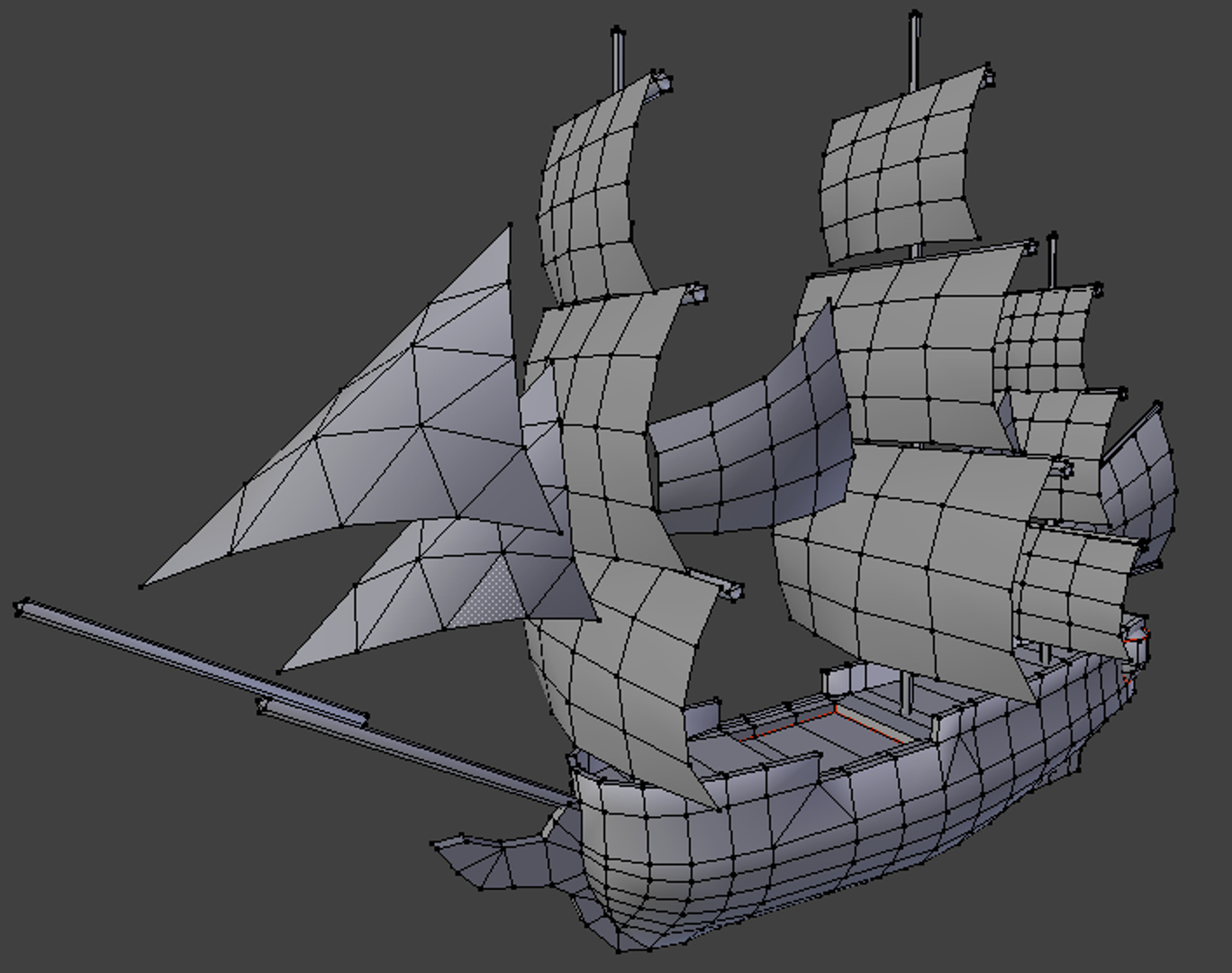 historic ship 3d model
