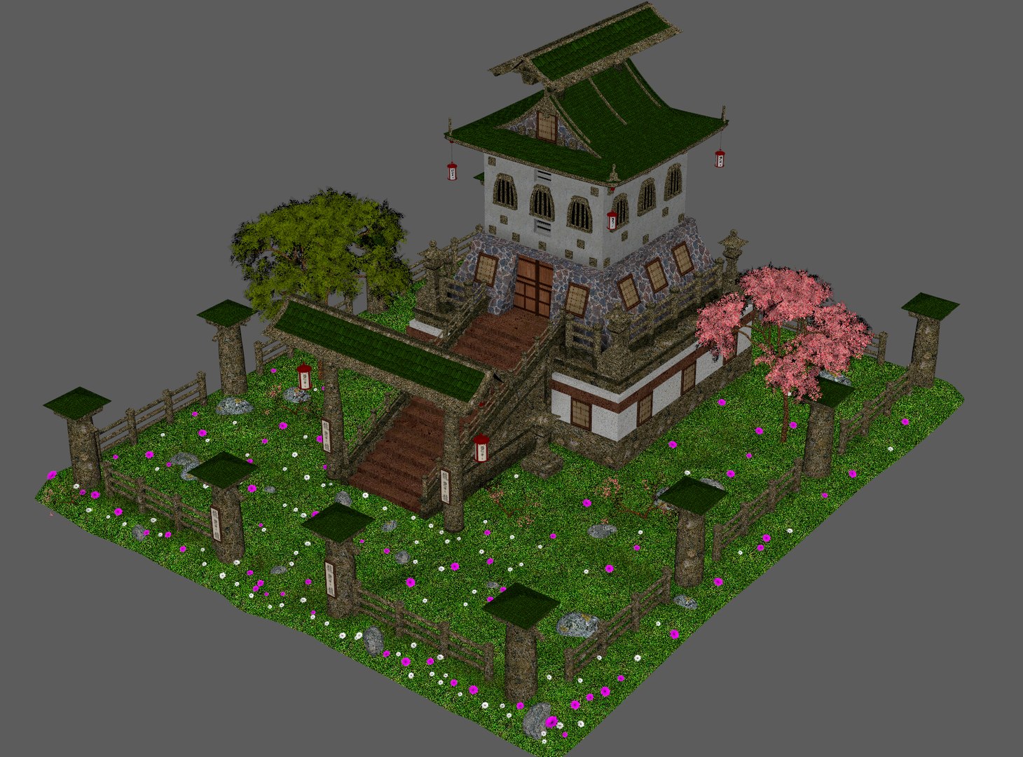 3D Asia Asian House - TurboSquid 1386309