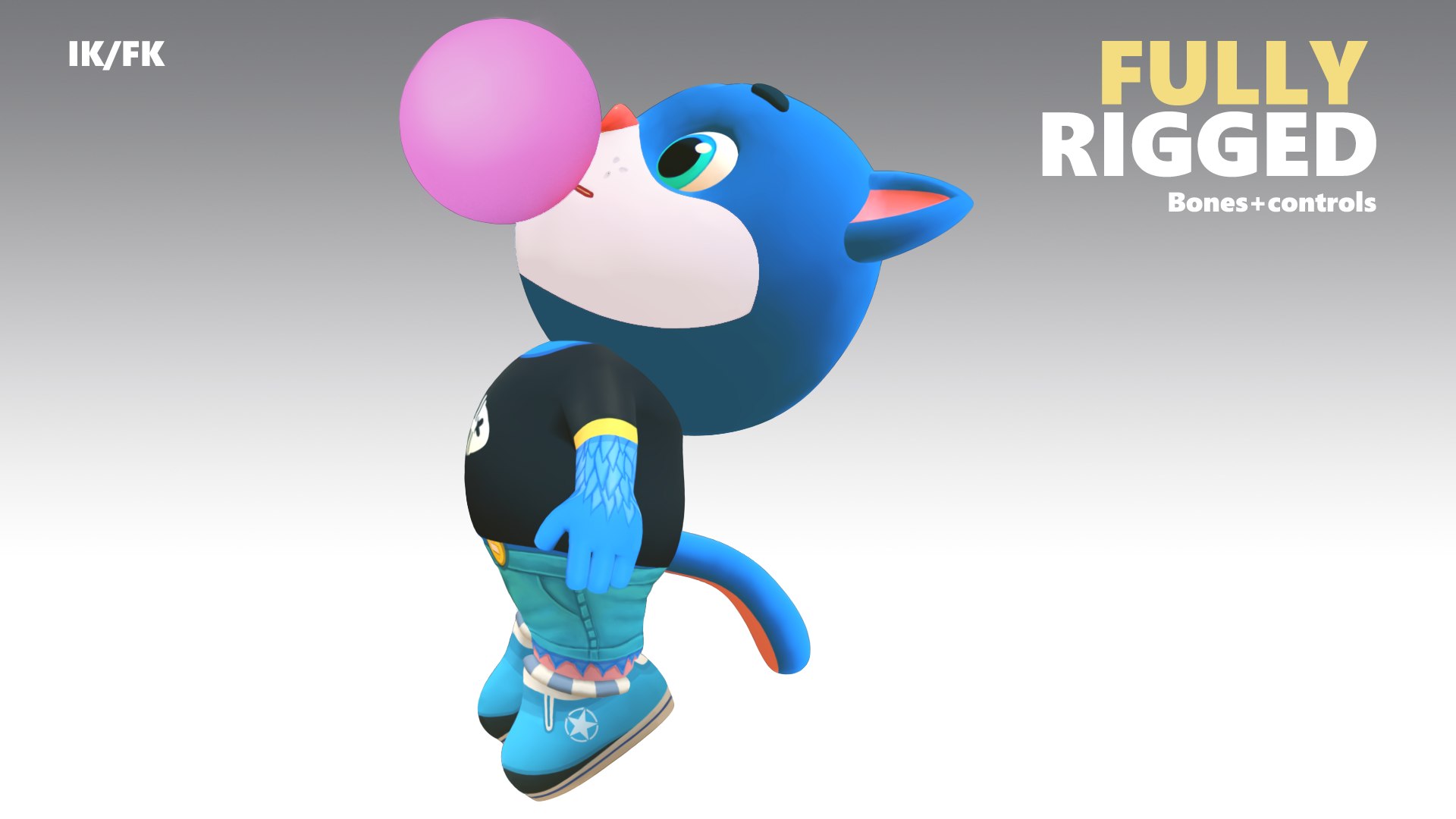 3D Model Cartoon Cat Animations Rig - TurboSquid 1502945