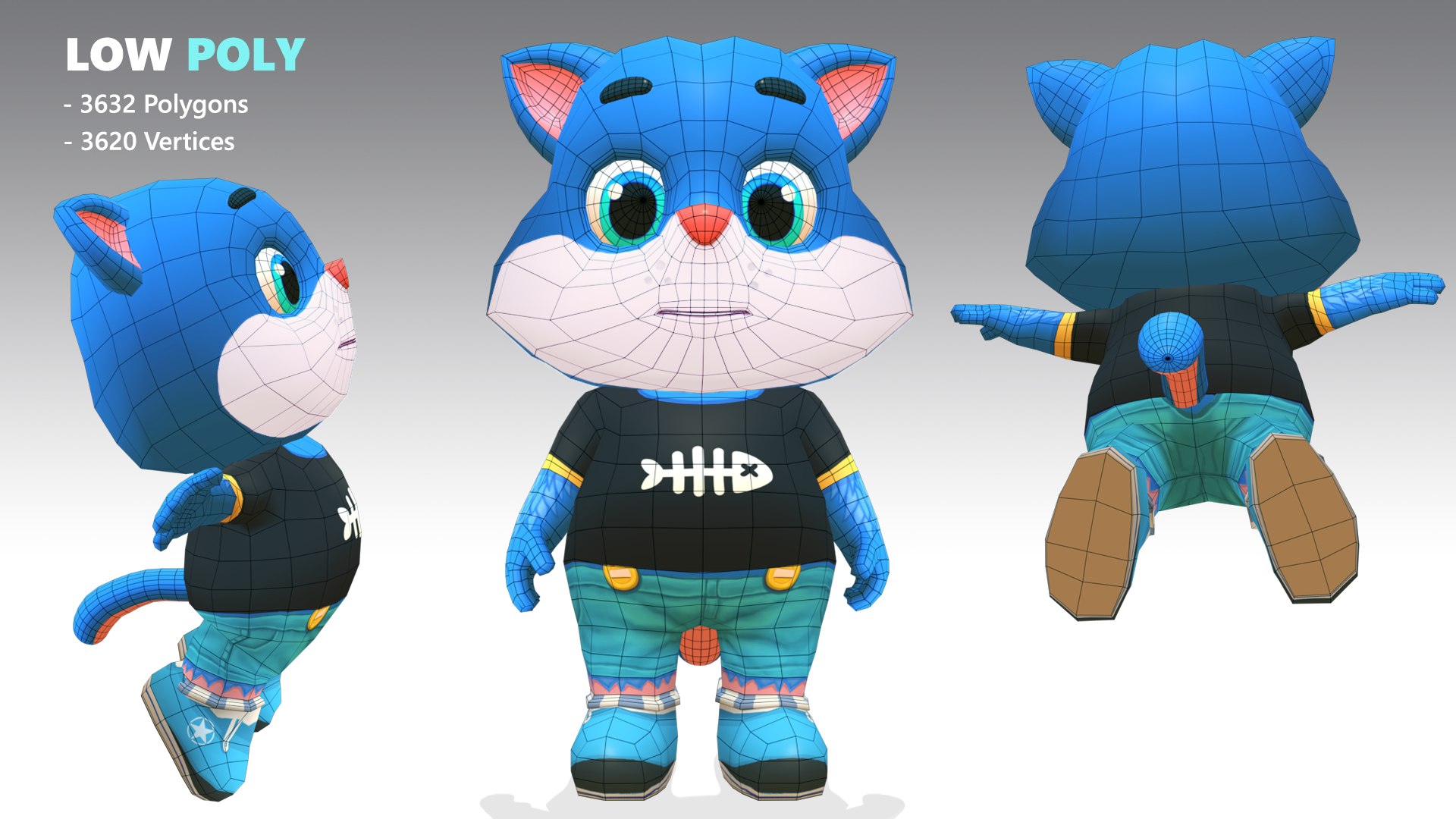 3D Model Cartoon Cat Animations Rig - TurboSquid 1502945