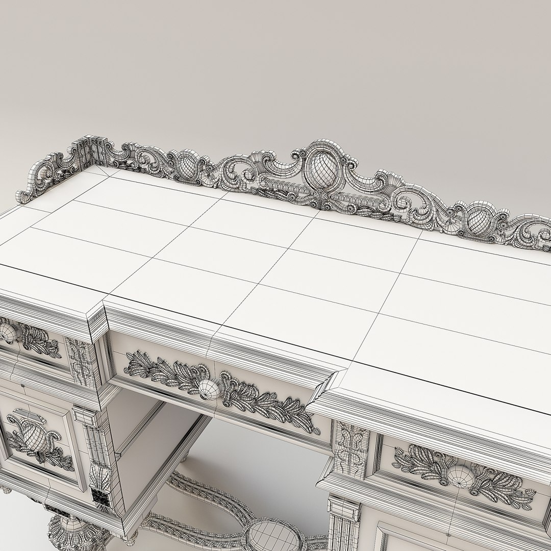 Writing Desk Antique 3D Model - TurboSquid 1227023