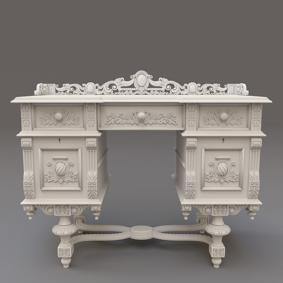 Writing Desk Antique 3D Model - TurboSquid 1227023