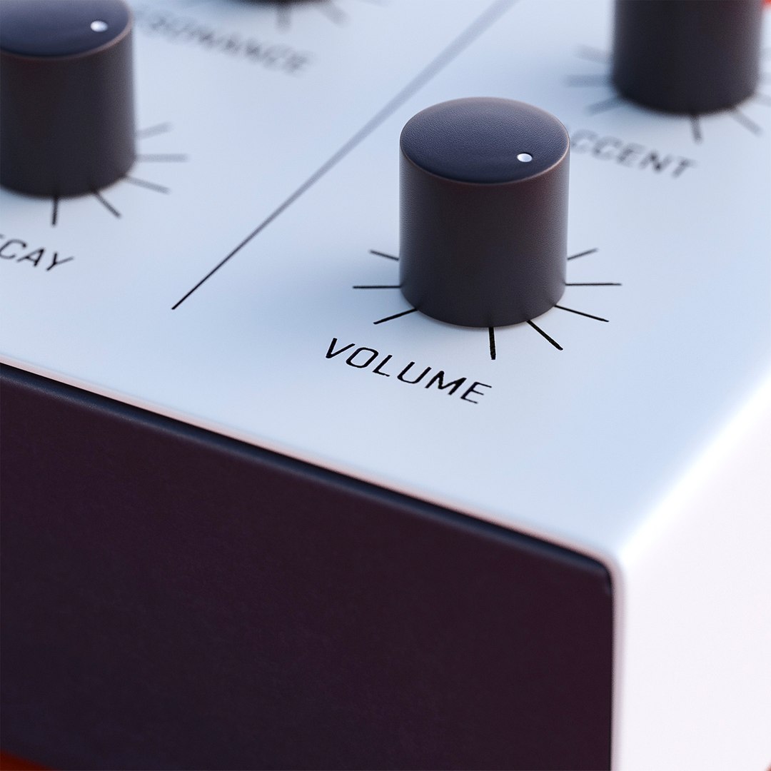 3d Model Closeup Mam Mb33 Synthesizer