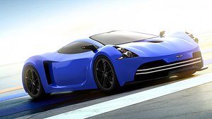 3d vendetta car concept model