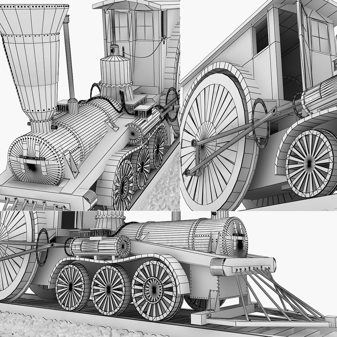 3d Train Engine Model
