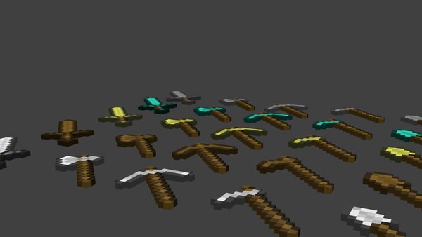 modelo 3d Herramientas de minecraft - TurboSquid 680810