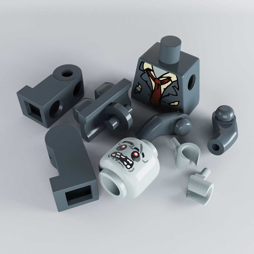 3d Model Zombie Minifigure