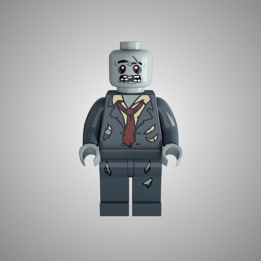 3d Model Zombie Minifigure