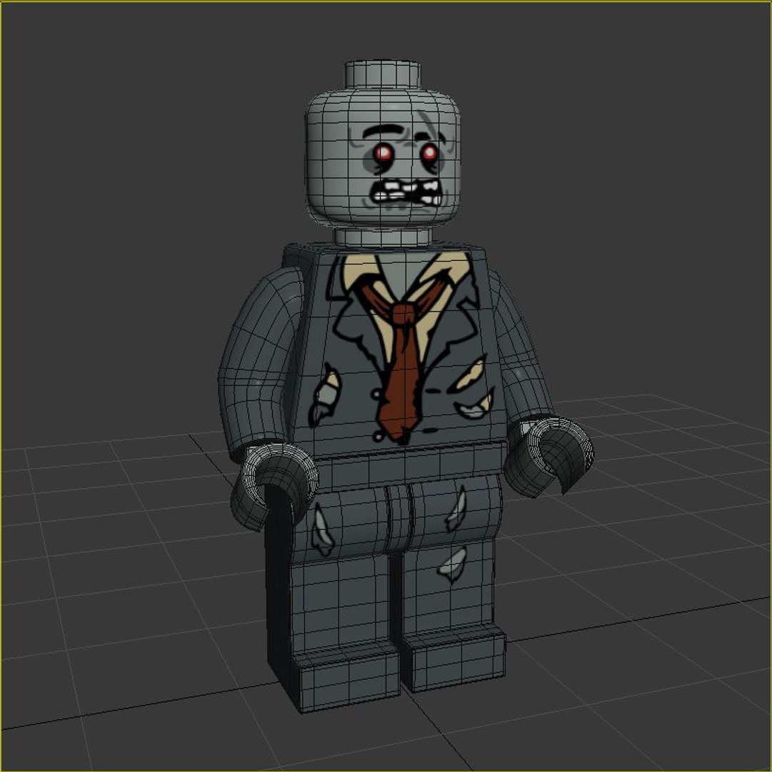 3d Model Zombie Minifigure