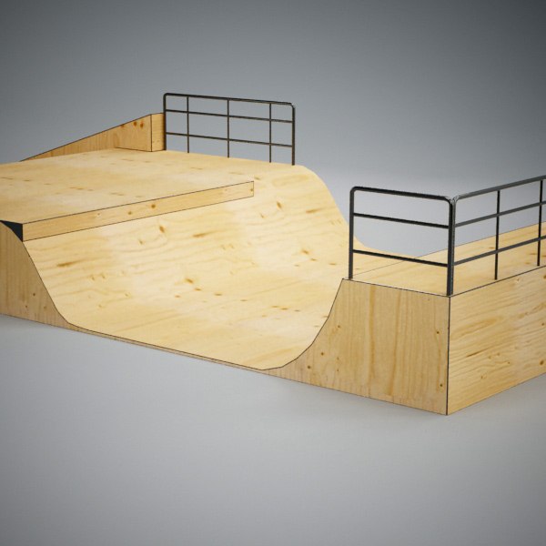 skatepark ramp 3d max