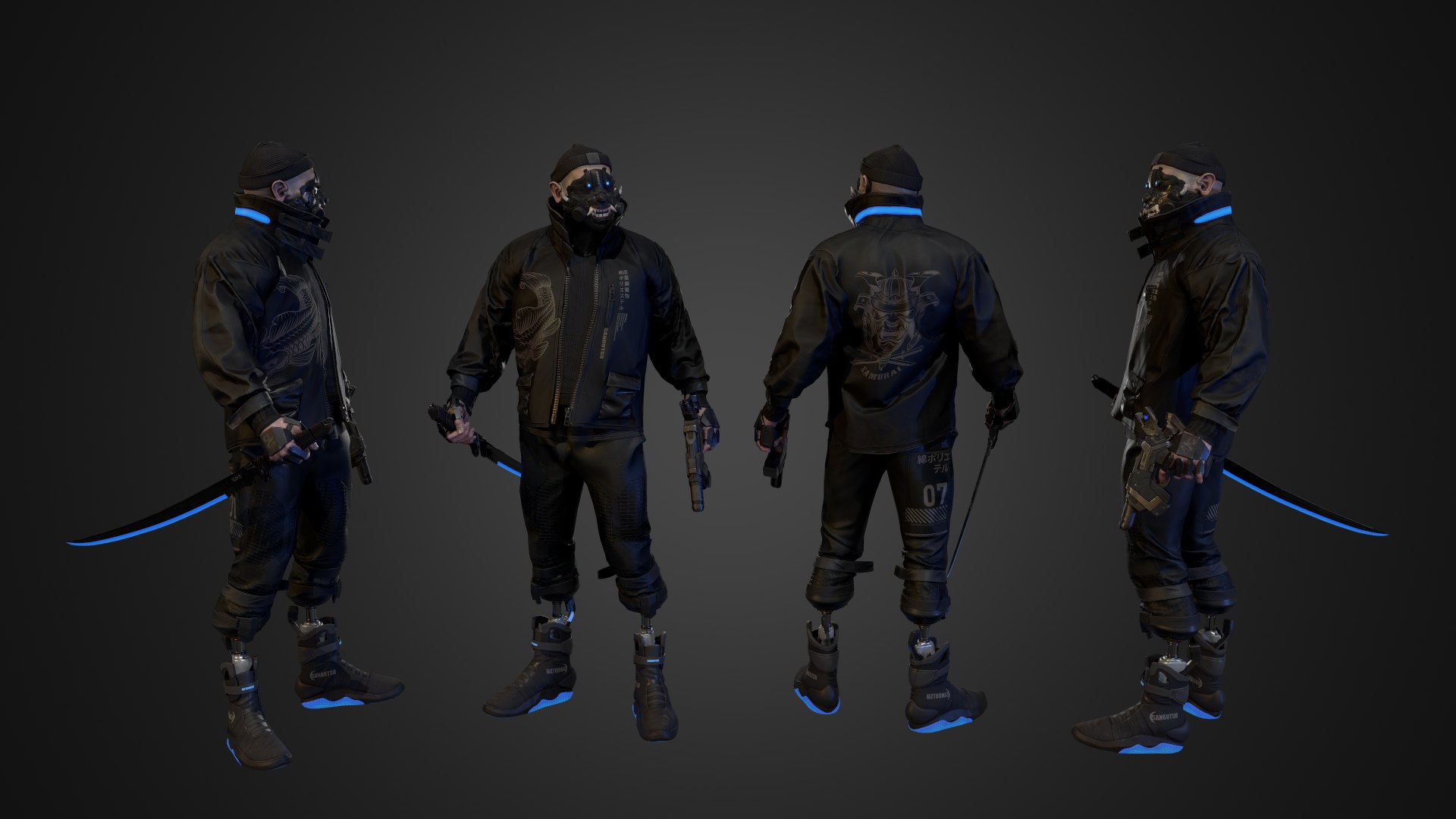 3D model Cyber samurai - TurboSquid 1738786