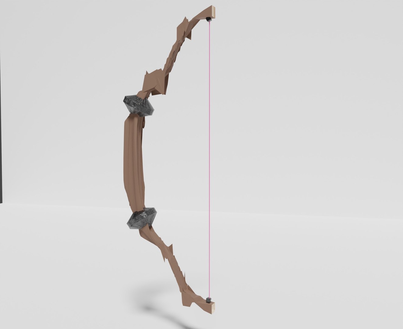 Wooden Rough Bow Without Arrows Model - TurboSquid 2024545