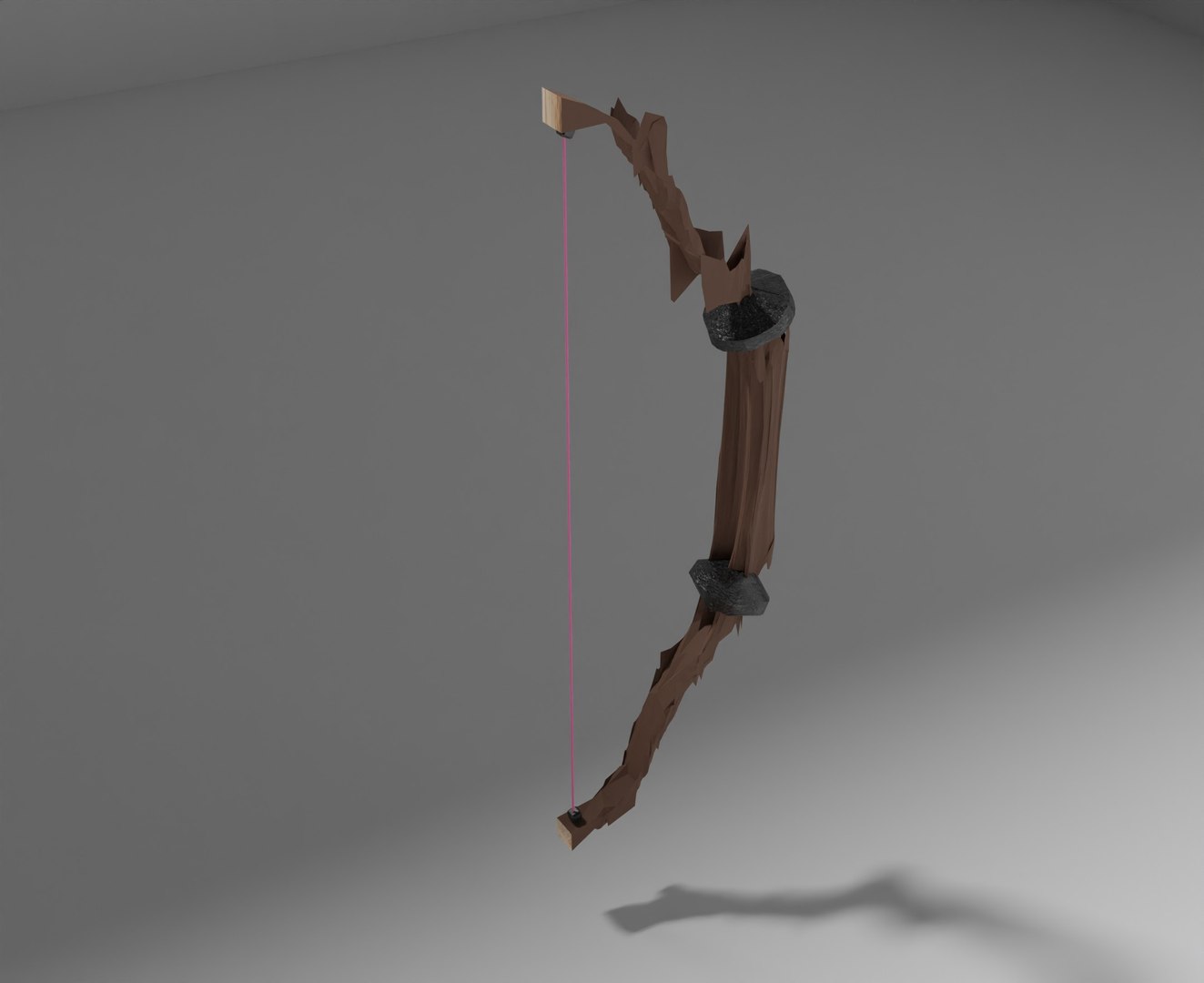Wooden Rough Bow Without Arrows Model - TurboSquid 2024545