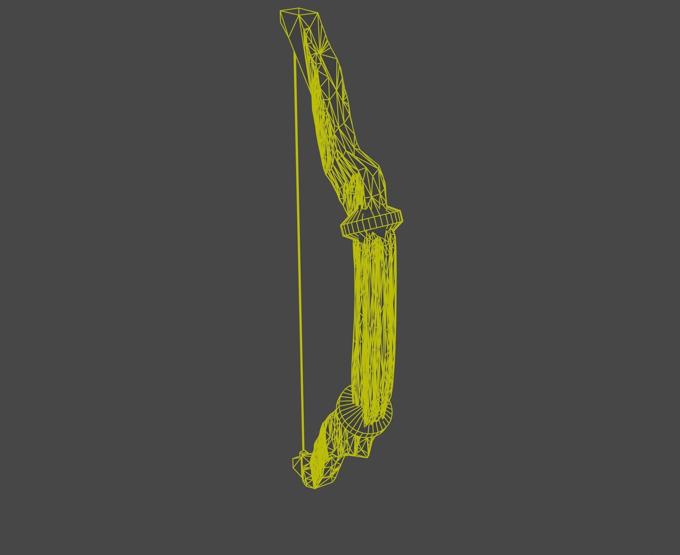 Wooden Rough Bow Without Arrows Model - TurboSquid 2024545