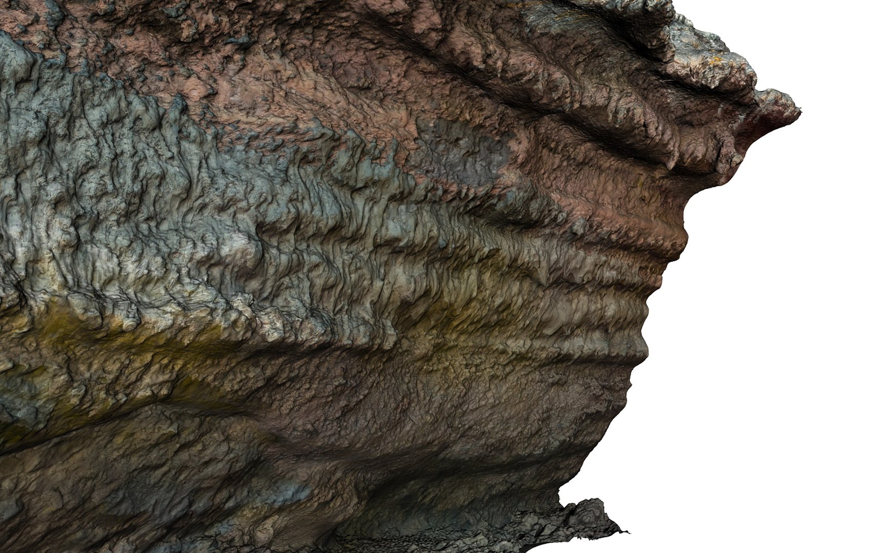 Realistic Lava Cliff Obj