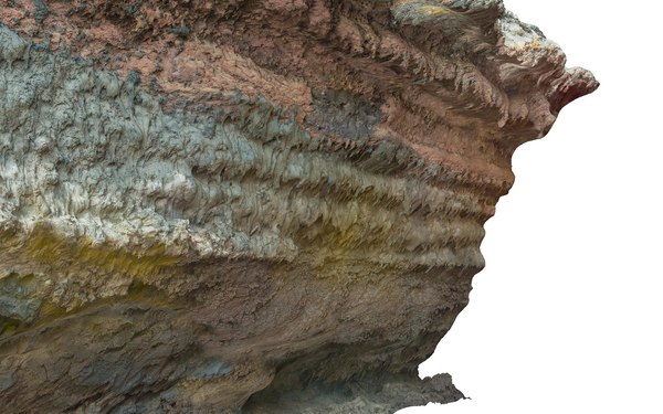 realistic lava cliff obj