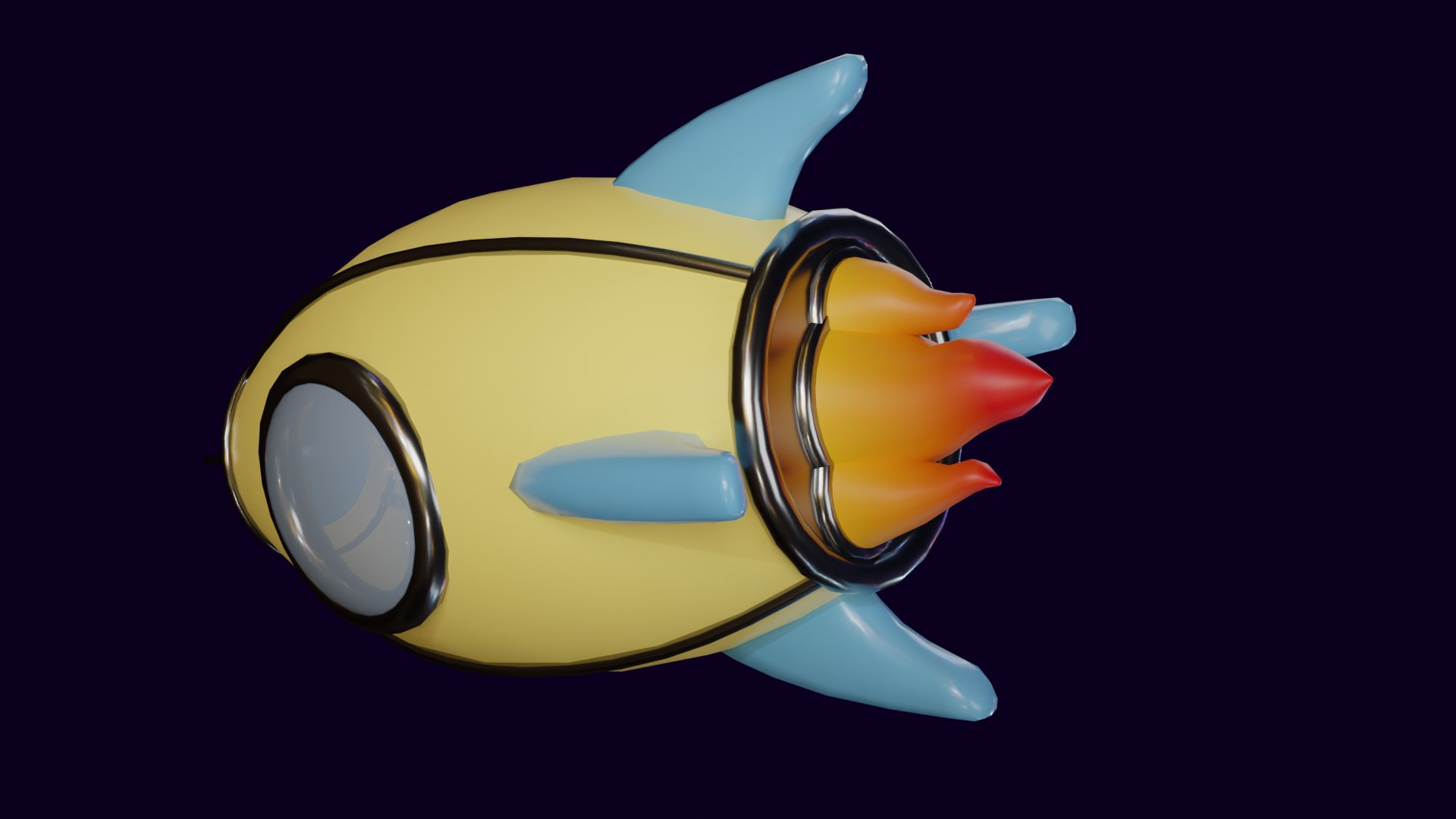 3D Low Poly Cartoon Rocket - TurboSquid 2148734