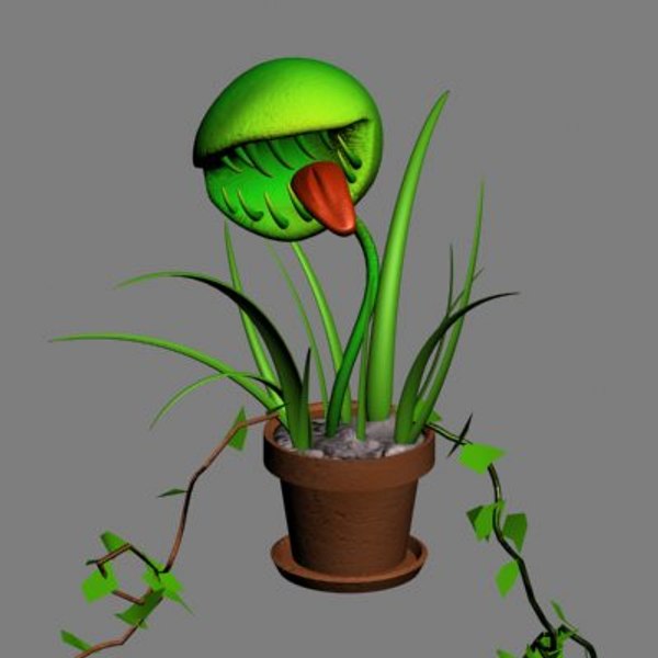 3d man eating plant model