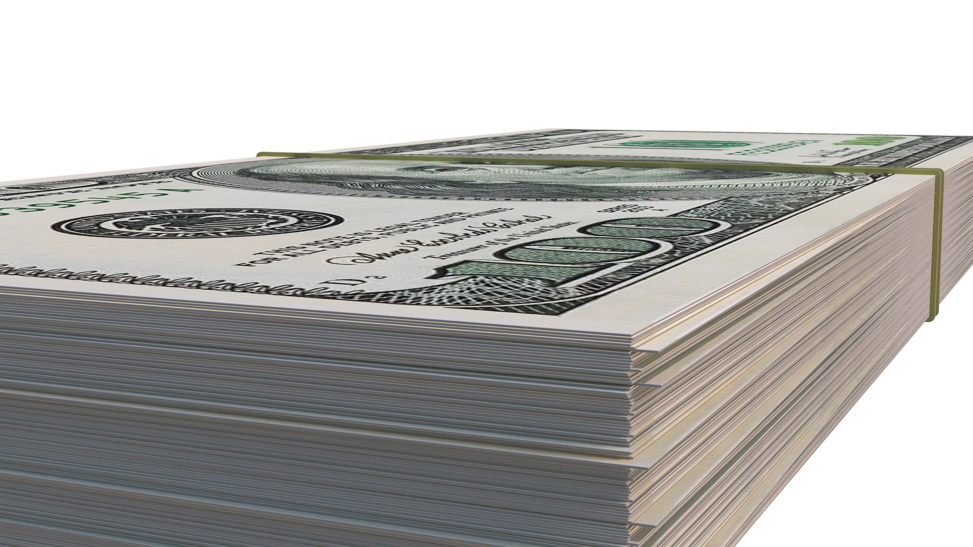 Dollar Bill Stack 3D Model - TurboSquid 1619724