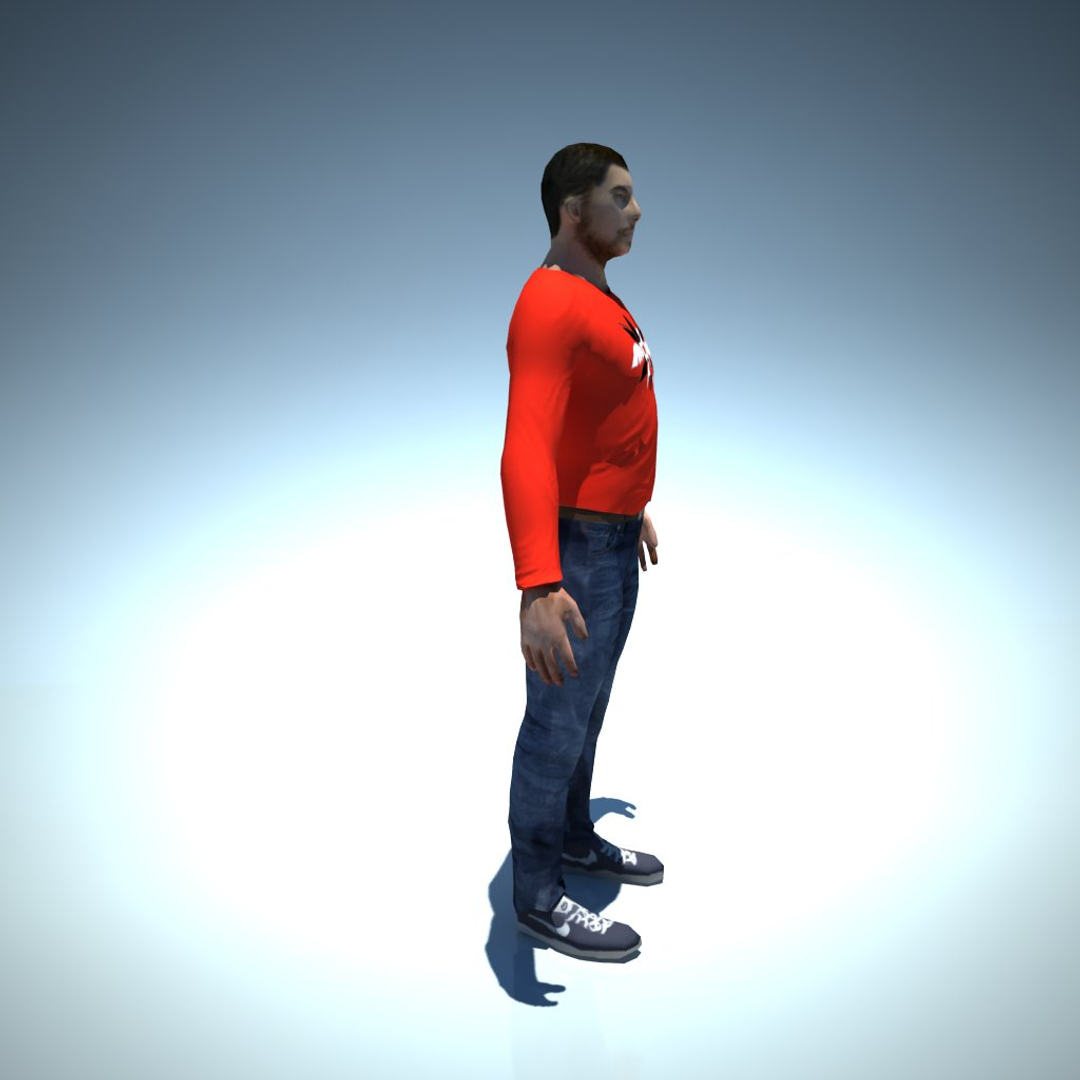 free character man 3d model