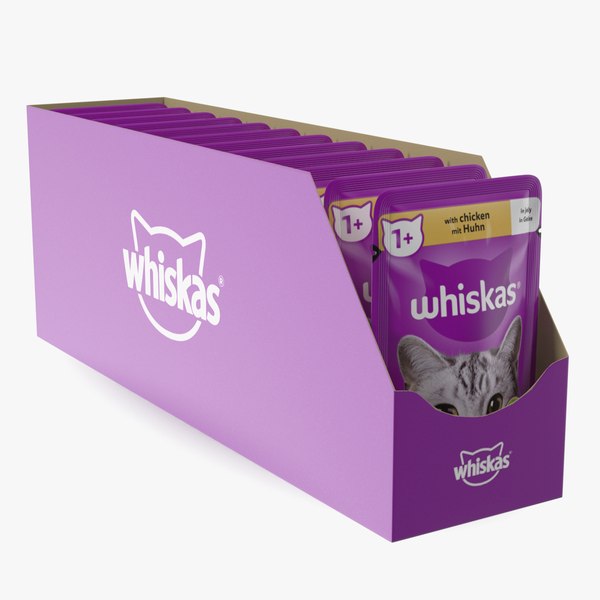 modelo 3d Caja de bolsa Whiskas - TurboSquid 2105596