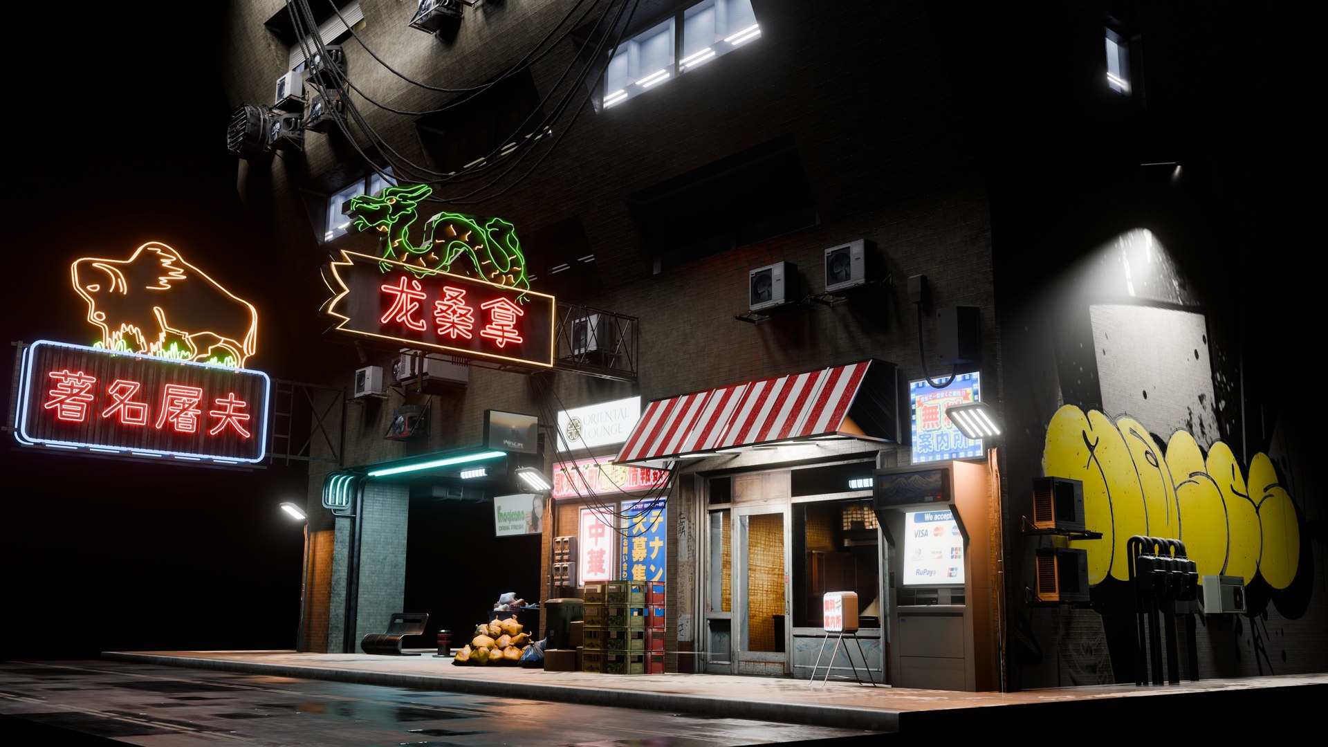 3D Cyberpunk Shop And Build Model - TurboSquid 2257838