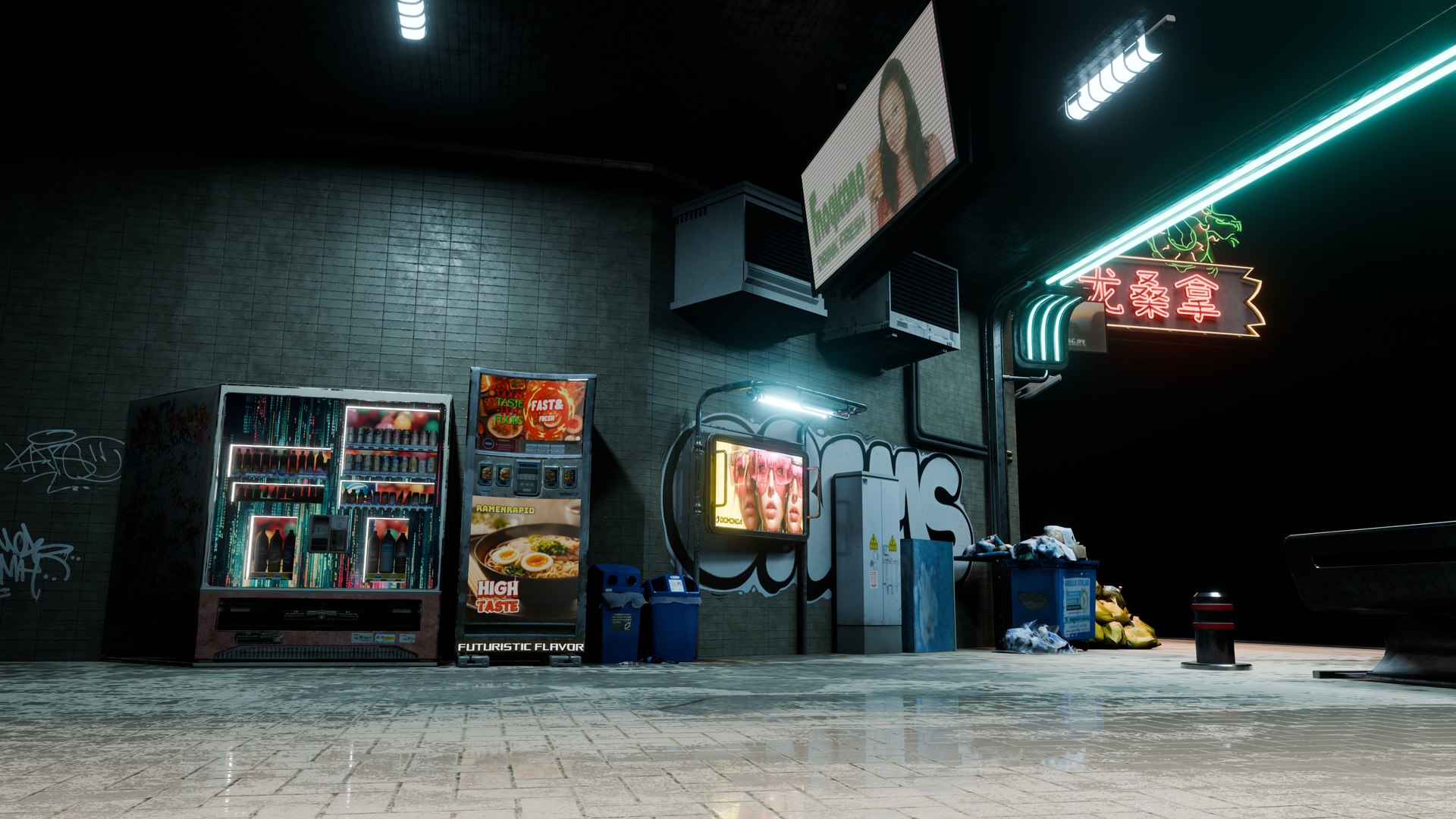 3D Cyberpunk Shop And Build Model - TurboSquid 2257838