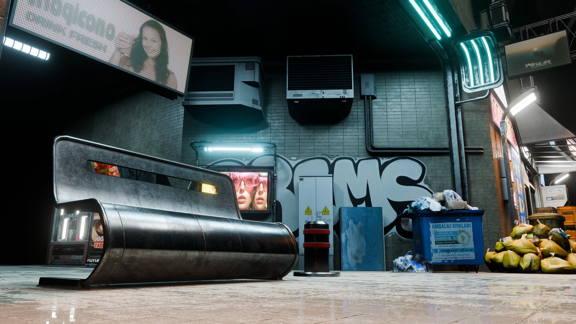 3D Cyberpunk Shop And Build Model - TurboSquid 2257838