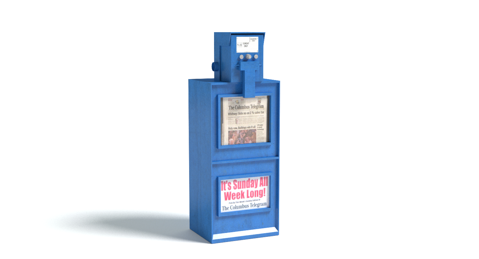 Newspaper Machine 3d Max