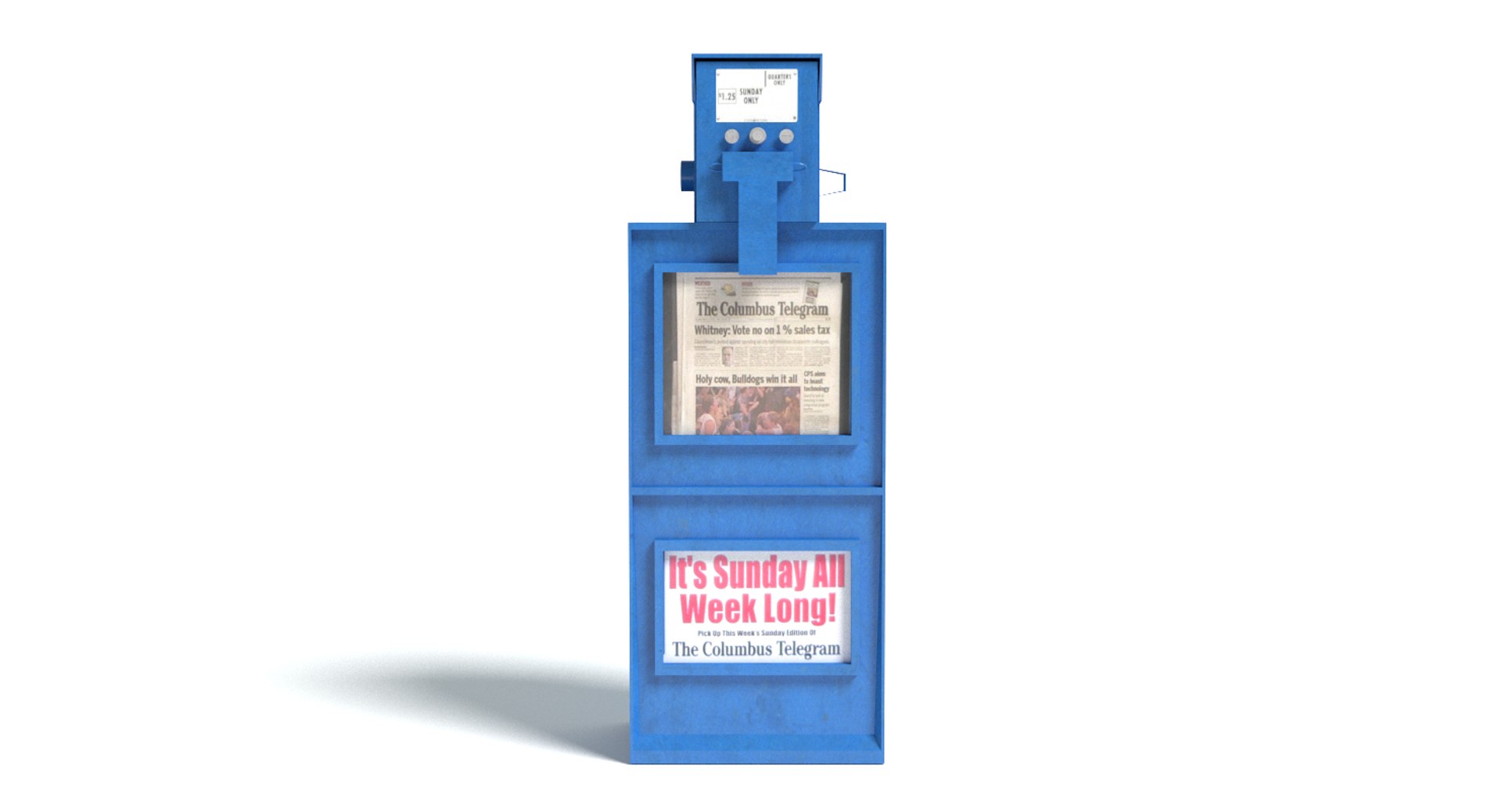 Newspaper Machine 3d Max