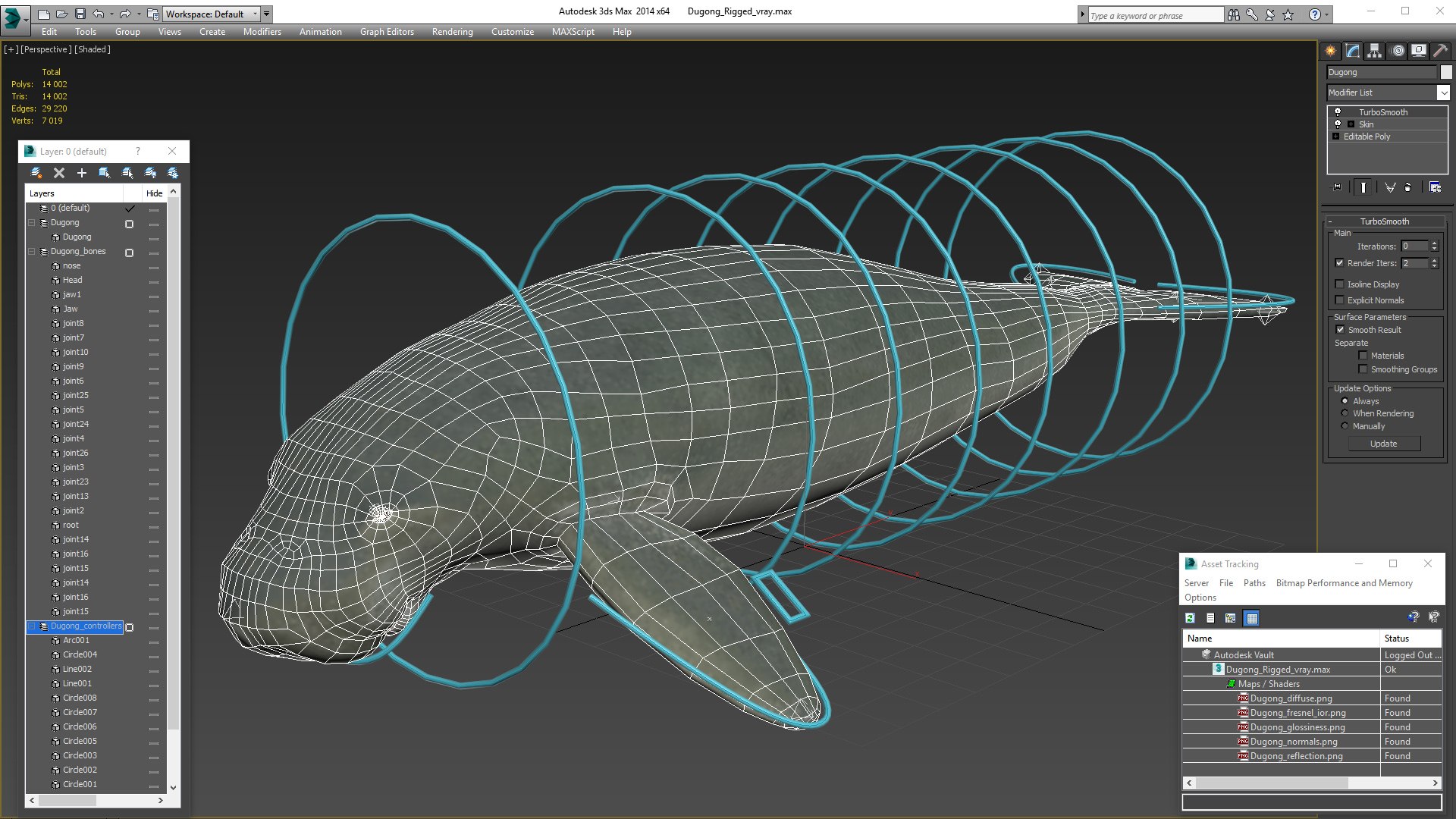 Dugong rigged 3D model - TurboSquid 1518993