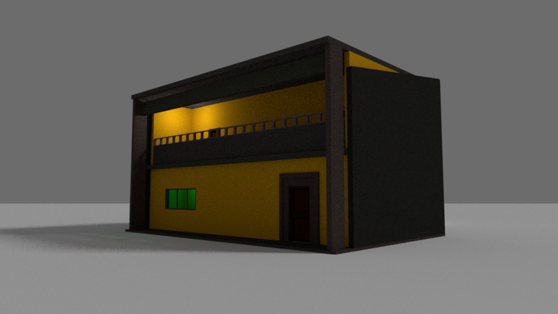 3D Model Yellow Building Structure - TurboSquid 1424645